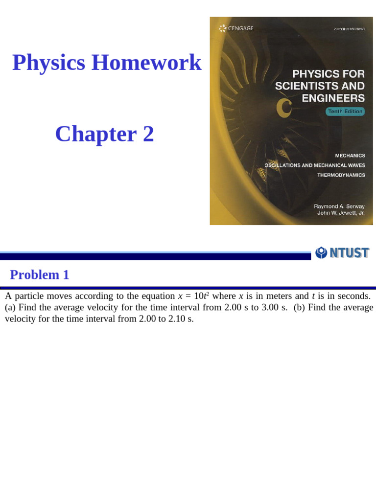 物理作業 (Ch02) 2 | PDF | Velocity | Speed