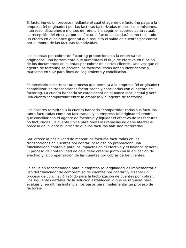 Factoring SAP AR | PDF