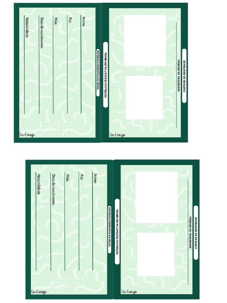 IDENTIDADE Tia Coruja Atu | PDF