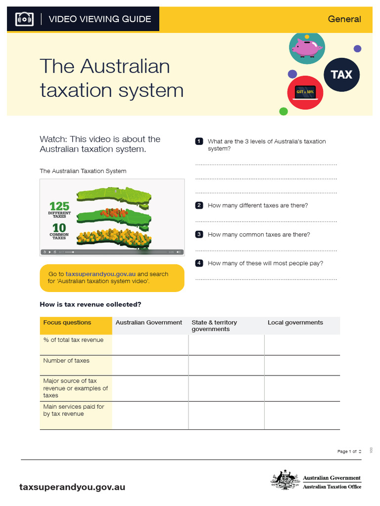 Australian Taxation System v30 | PDF | Taxes | Government
