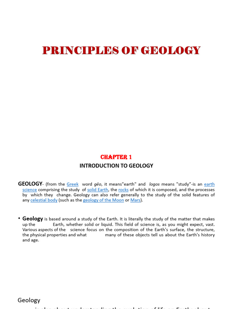 0 p Geology Intro | PDF | Geology | Earth Sciences