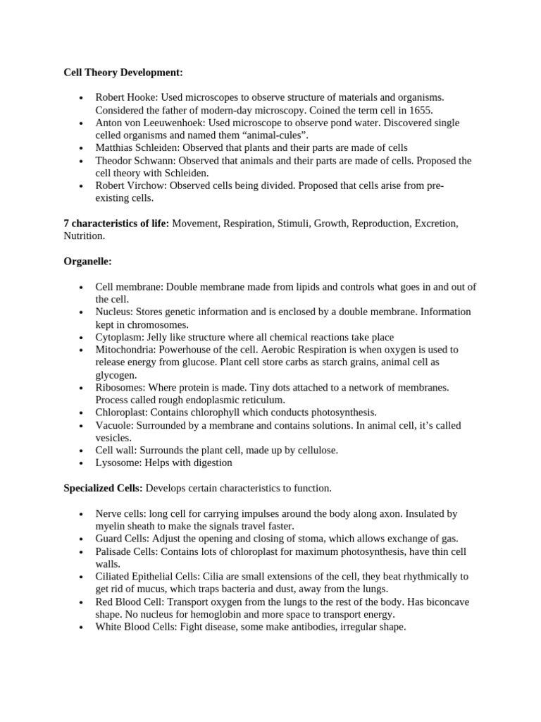 Cell Theory Development | PDF | Mitosis | Cell (Biology)