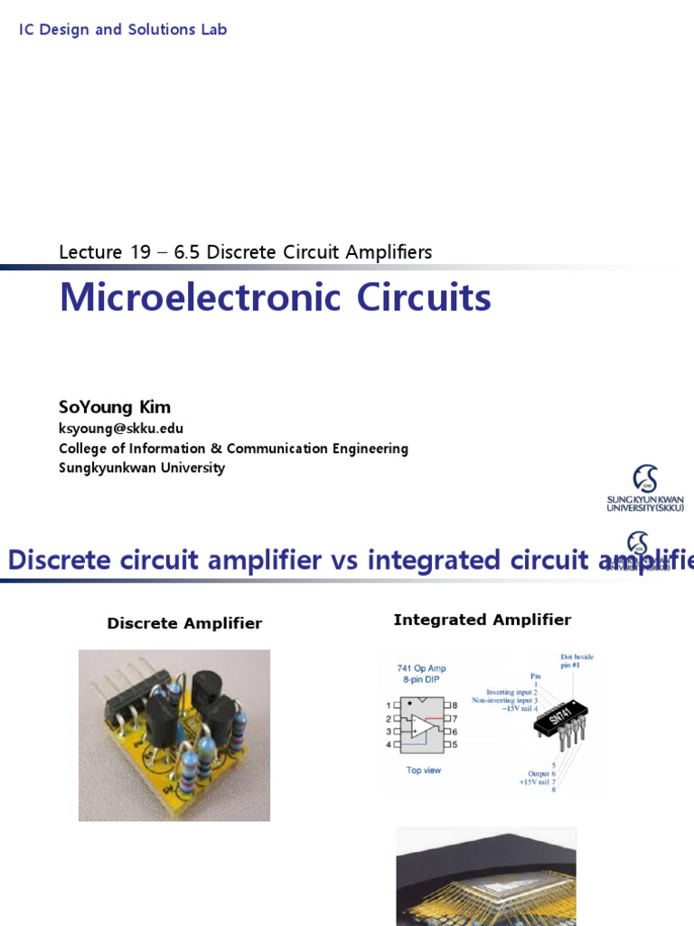 Microelectronic - Circuits - 19 - Transistor Amplifiers (7) - Discrete-Circuit Amplifiers - New ...