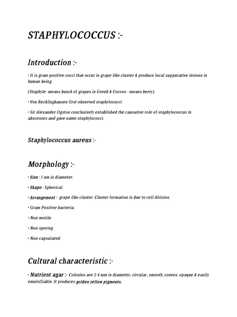 STAPHYLOCOCCUS | PDF