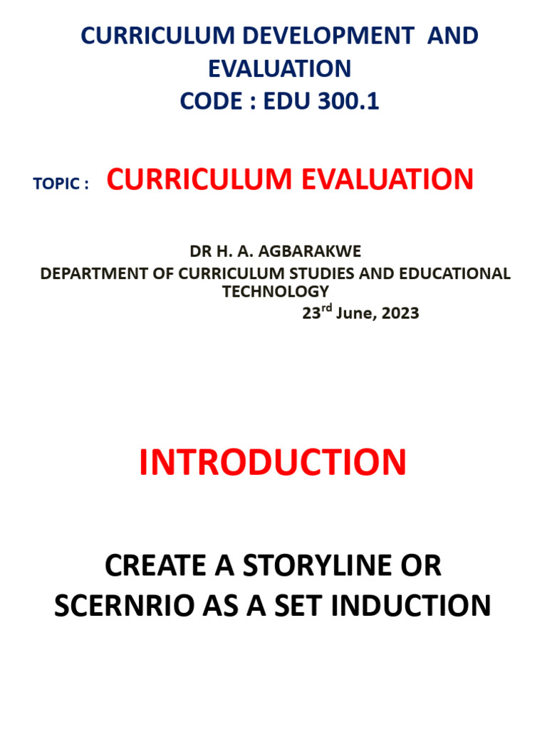 Curriculum Evaluation | PDF | Educational Assessment | Evaluation