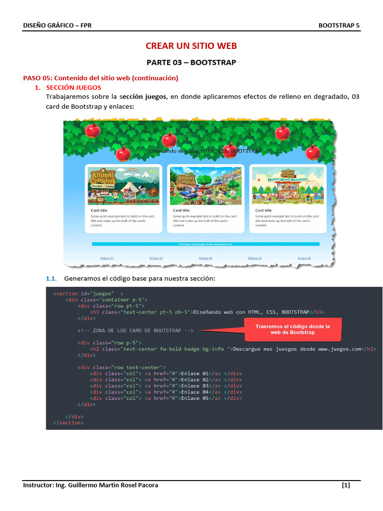 Crear Un Sitio Web - Parte 06 - Bootstrap 04 | PDF | Bootstrap (marco frontal) | Informática