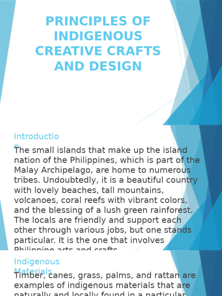 Principles of Indigenous Creative Crafts and Design | PDF ...