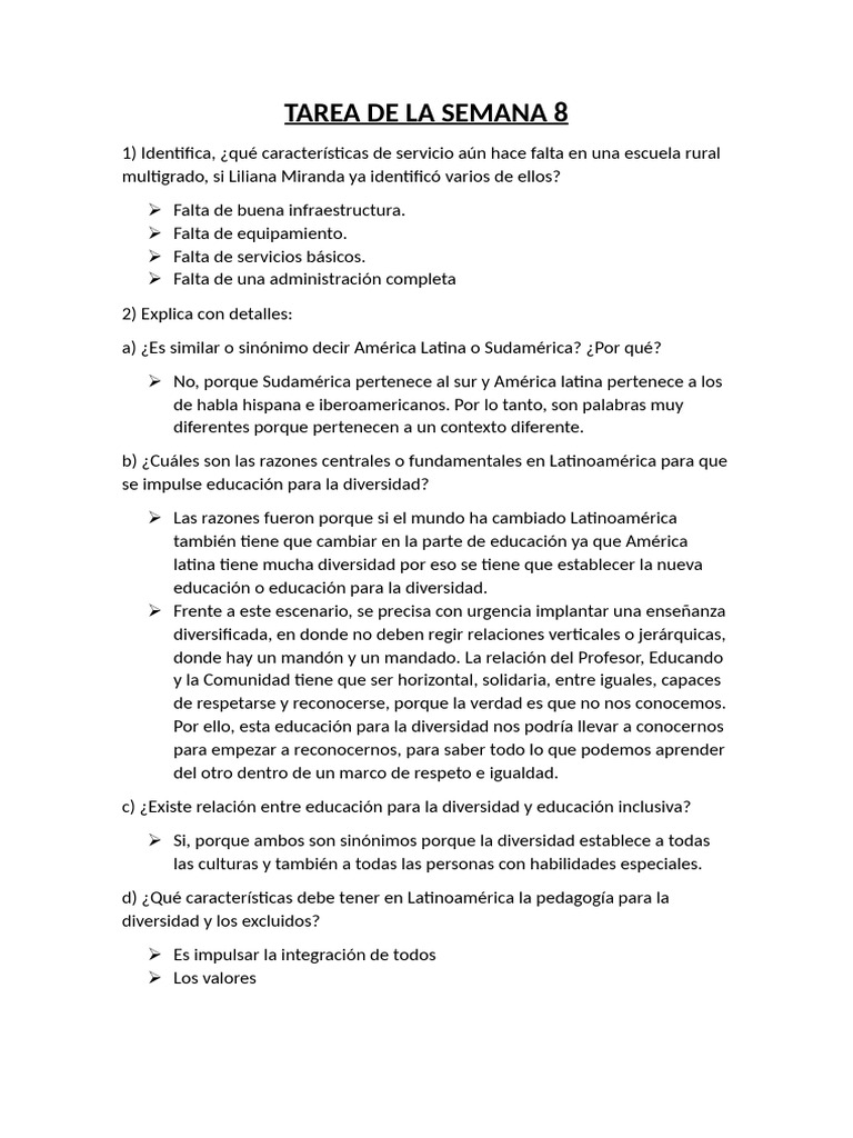 Tarea de La Semana 8 | PDF