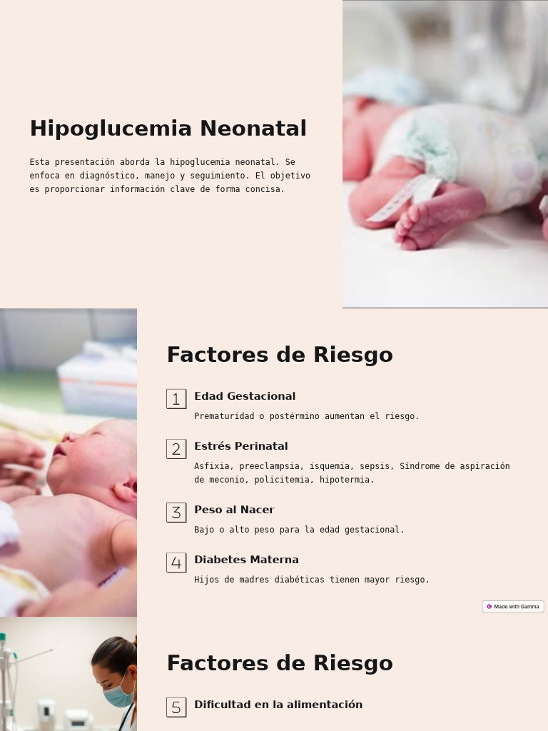 Hipoglucemia Neonatal | PDF | Infantes | Hipoglucemia