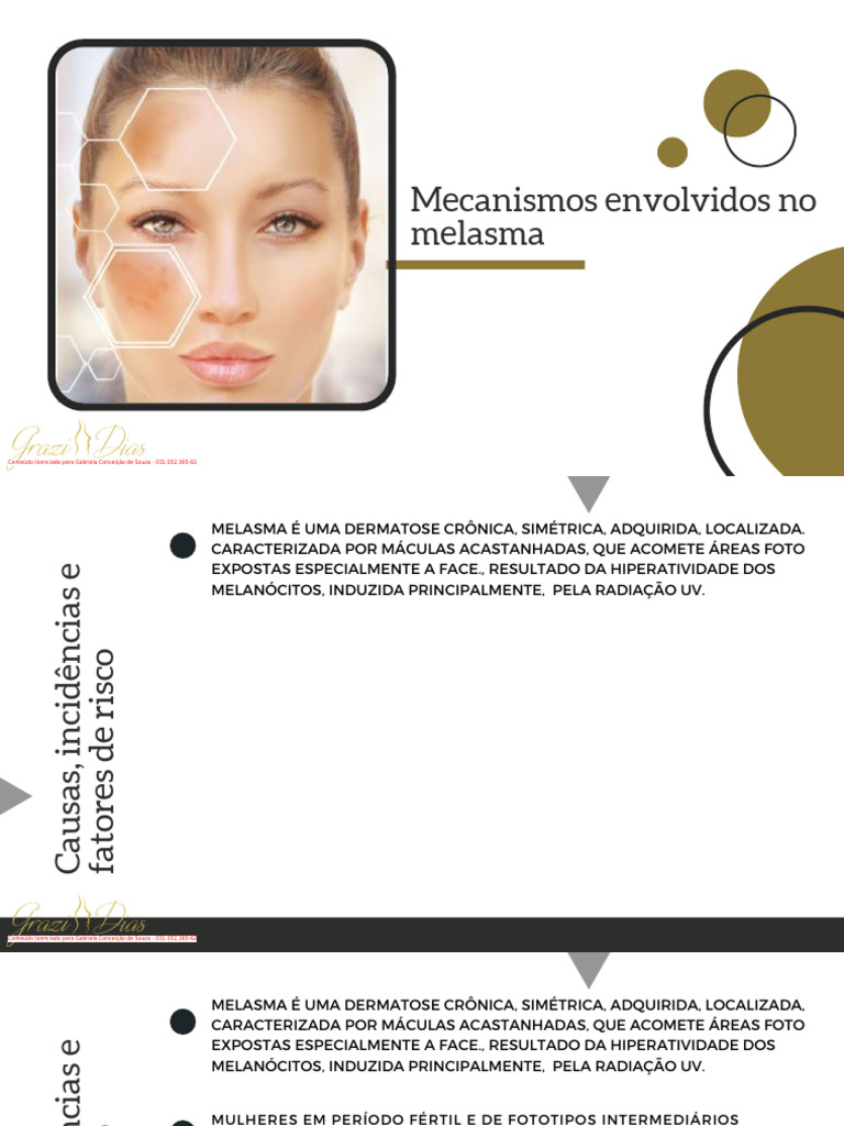 PDFAula Mecanismos Melasma | PDF | Ultravioleta | Pele
