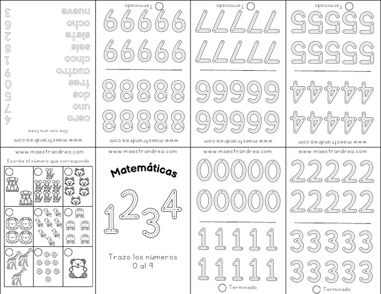 Librito Trazo de Números | PDF