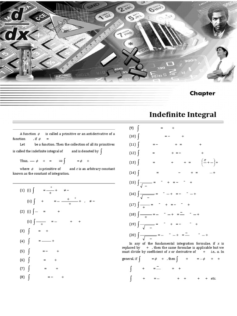 Self Theory-Indefinite Integral | PDF | Trigonometric Functions | Function (Mathematics)