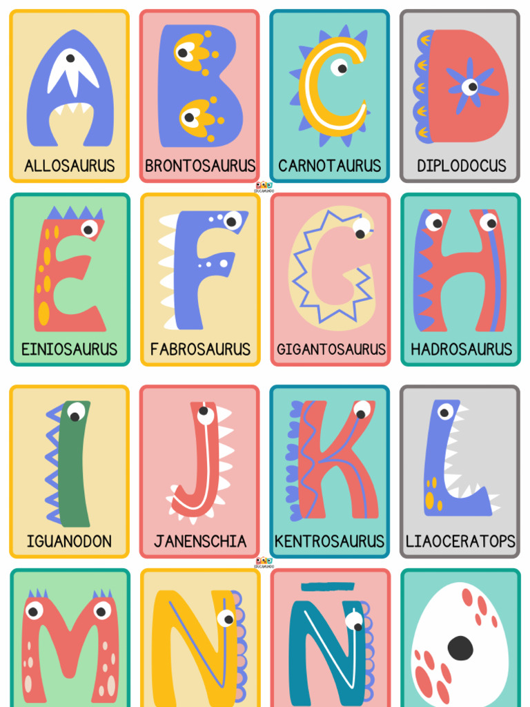 Abecedario Letras Dinosaurios | PDF