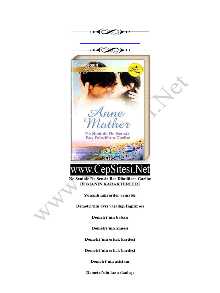 Silo - Tips - Anne Mather Ne Seninle Ne Sensiz | PDF