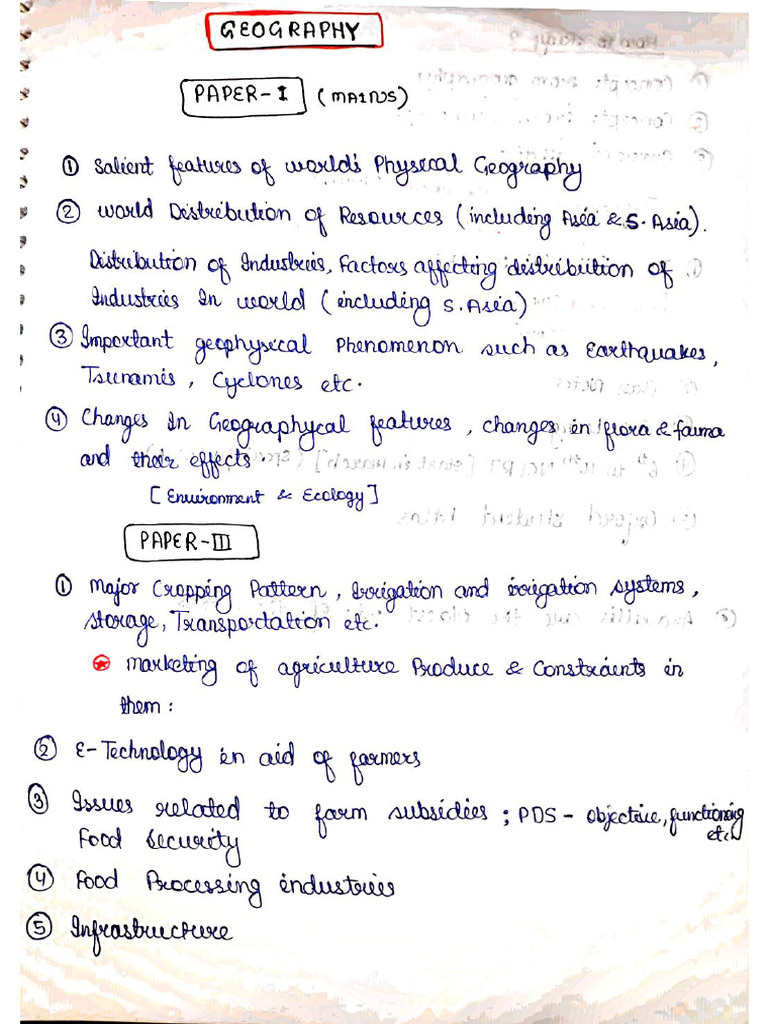 1RDGeography Notes Upsc | PDF