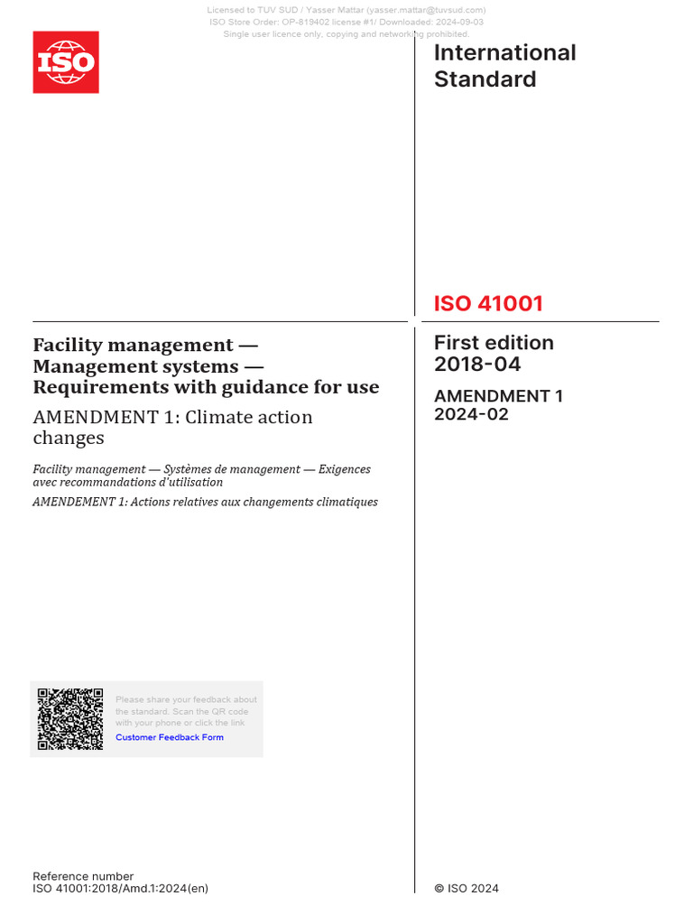ISO 41001 2018 Amd 1 2024 (En) | PDF | International Organization For ...