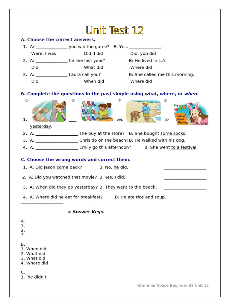 Unit Test 3-12 | PDF
