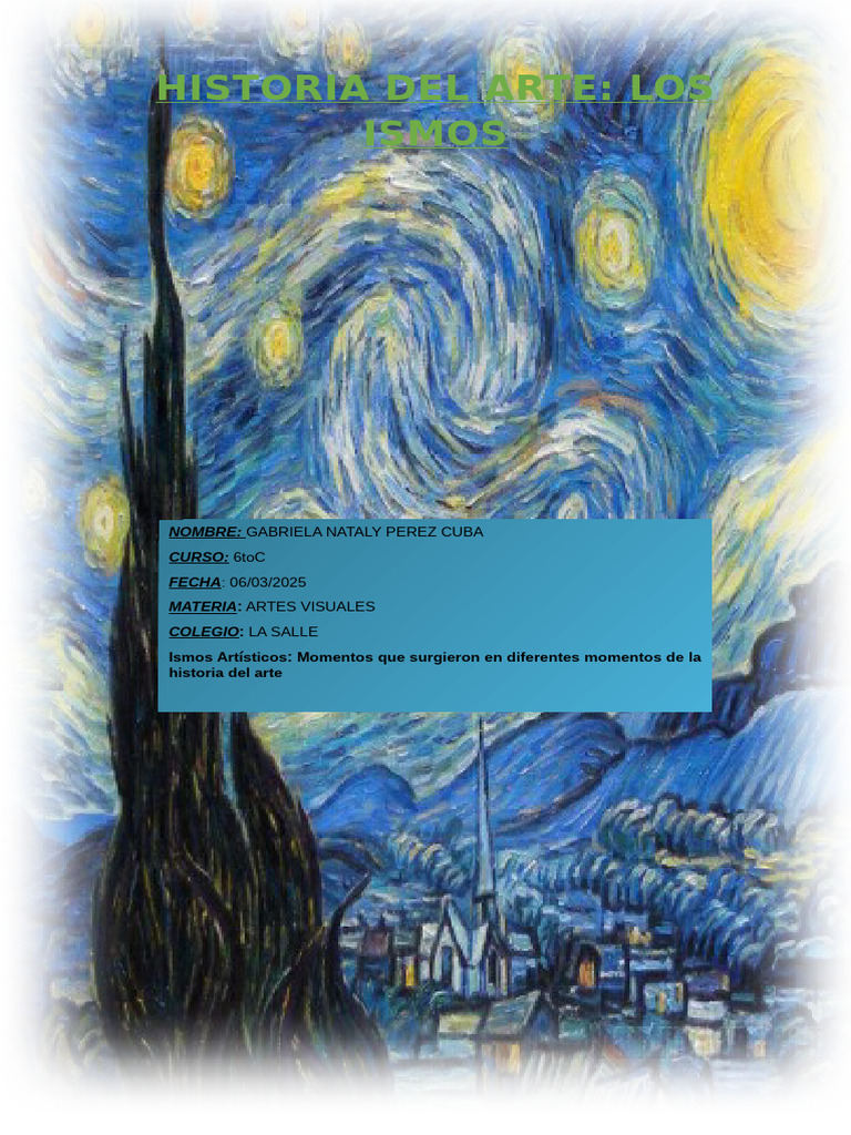 Ismos Artísticos: Movimientos Clave | PDF | Cubismo | Pinturas