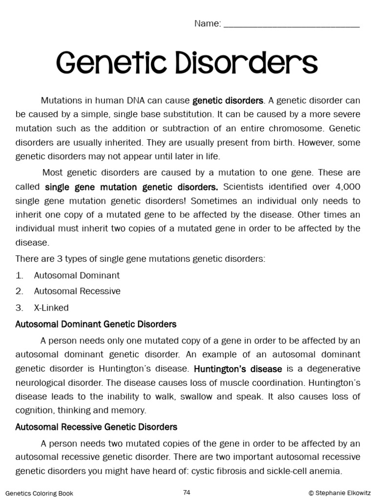 Understanding Genetic Disorders Explained | PDF | Genetic Disorder ...