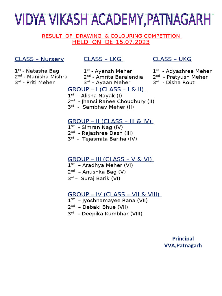 Drawing Colouring Competition | PDF