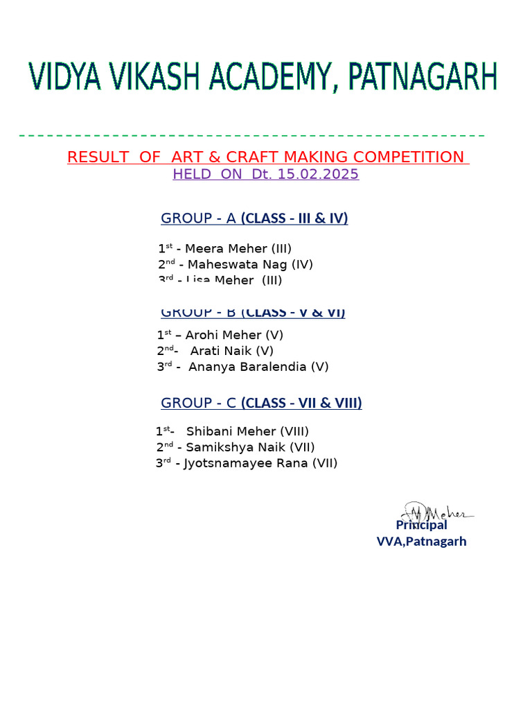 Craft Making Competition 2025 | PDF
