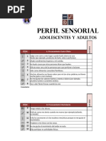 Perfil Sensorial Adultos | PDF