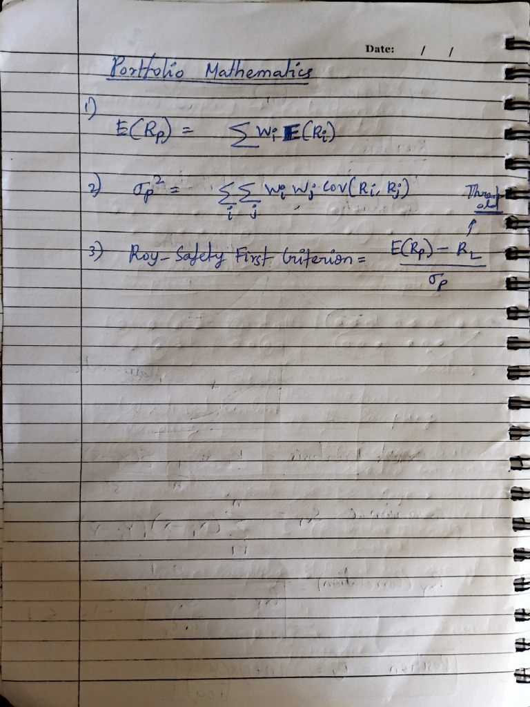 QM - 5 - Portfolio Mathematics | PDF