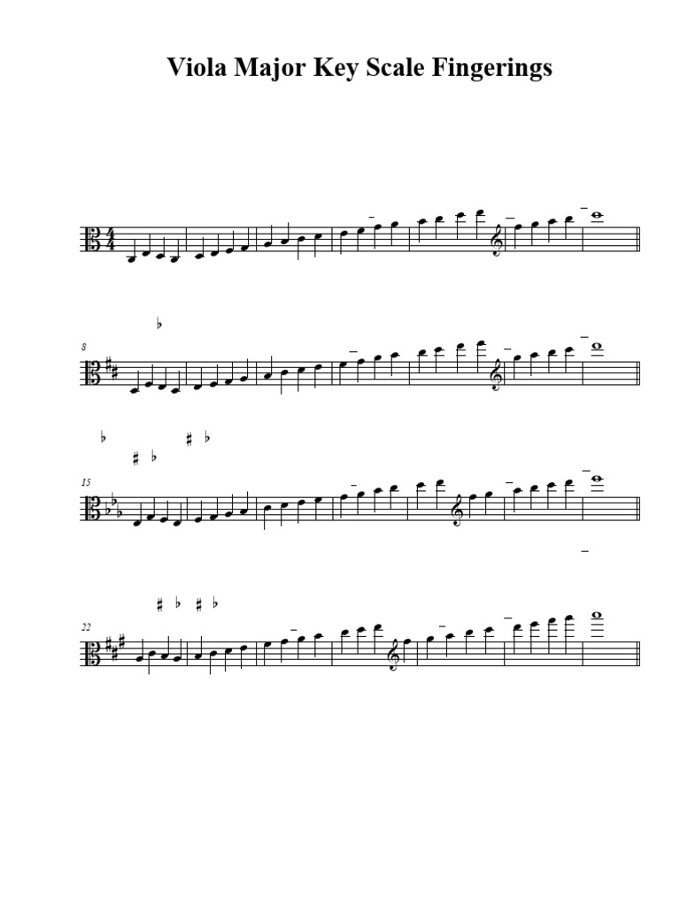 Viola Major Scales | PDF