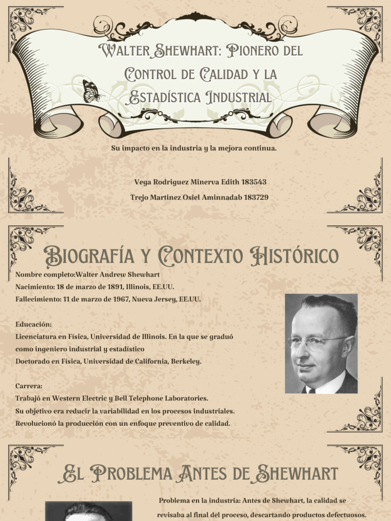 Walter Shewhart: Control de Calidad | PDF