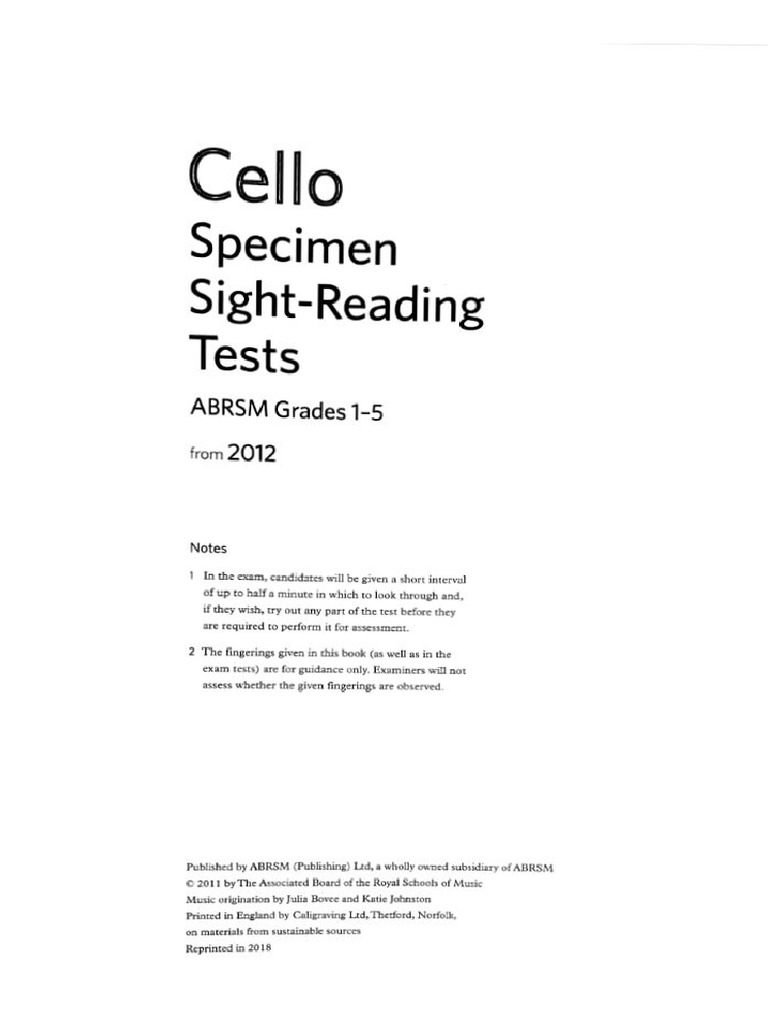 cello study g1 to 5 | PDF