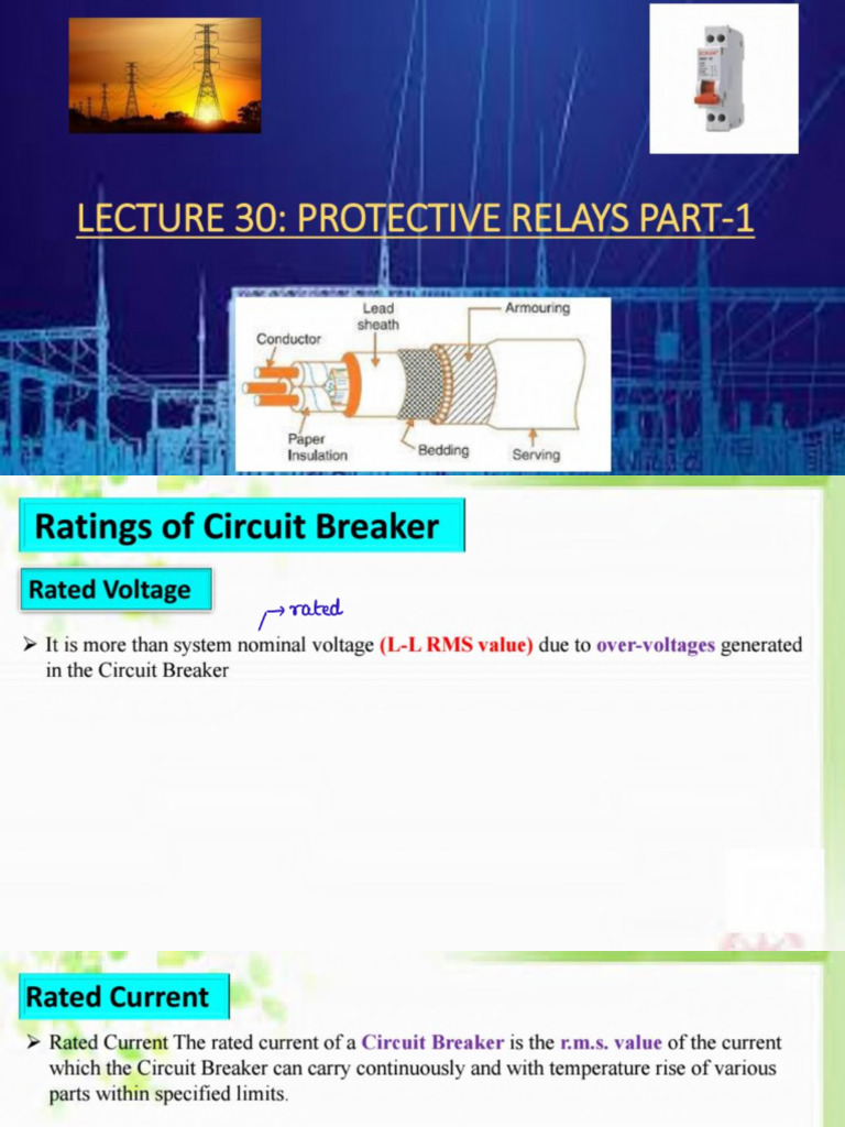 321) Lecture 30 Protective Relays Part 01 by @ImTgLoki | PDF