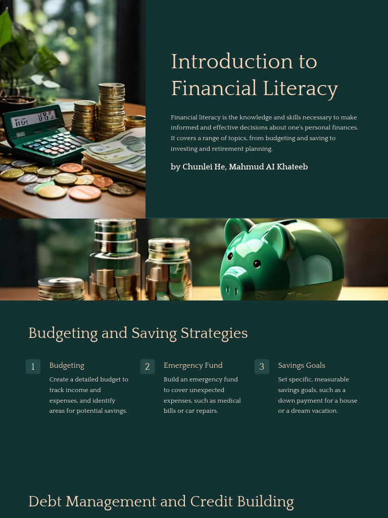 Introduction-to-Financial-Literacy | PDF | Investing | Insurance