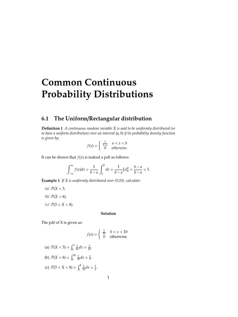 Topic_4B_Common_Continuous_Distributions | PDF | Normal Distribution ...