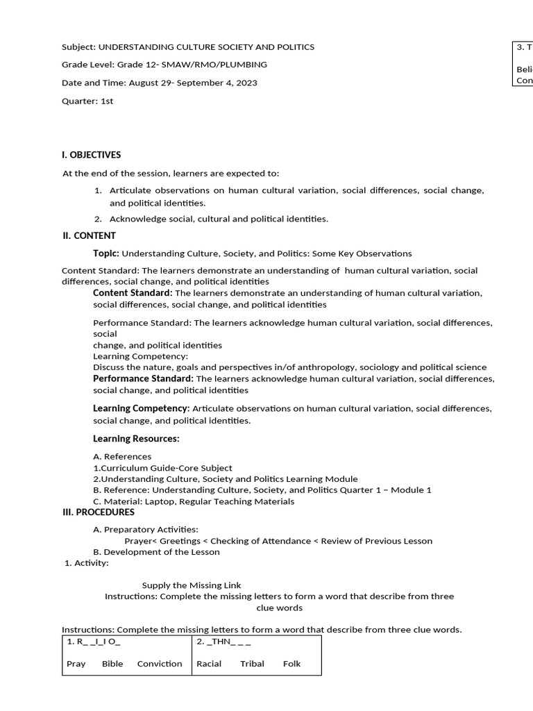 Evaluation Lesson Plan For Print Final | PDF | Teaching | Pedagogy