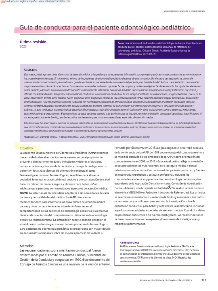 BP Behavguide - En.es | PDF | Odontología | Comportamiento