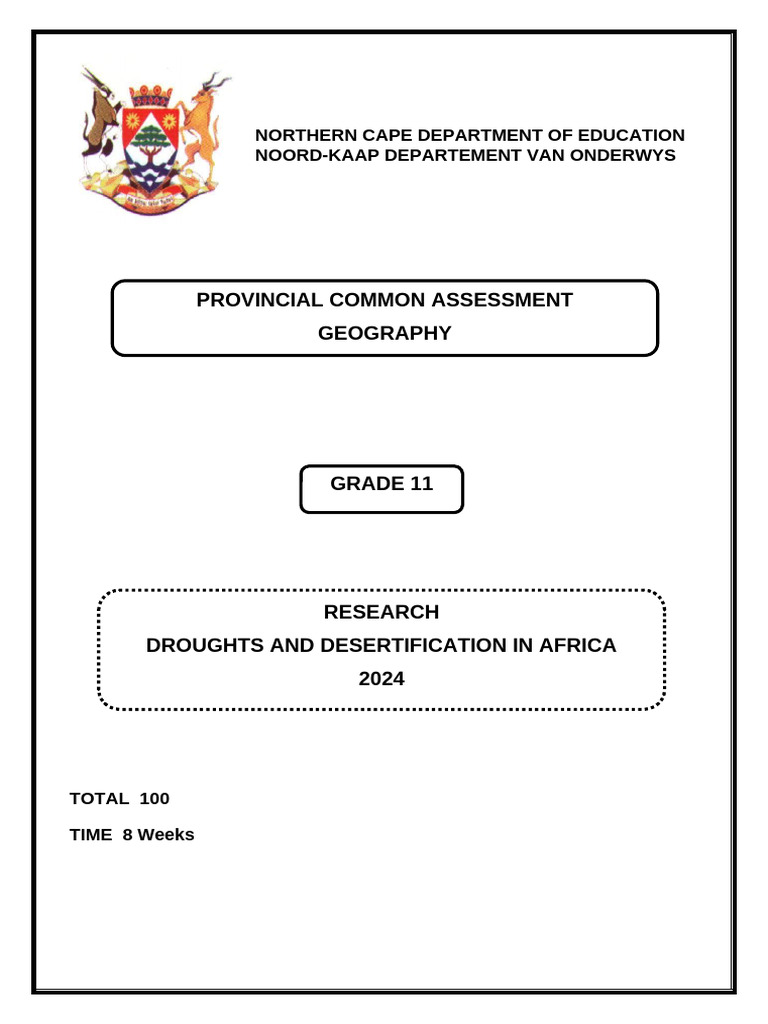 Droughts and Desertification Research Guide | PDF | Drought | Data