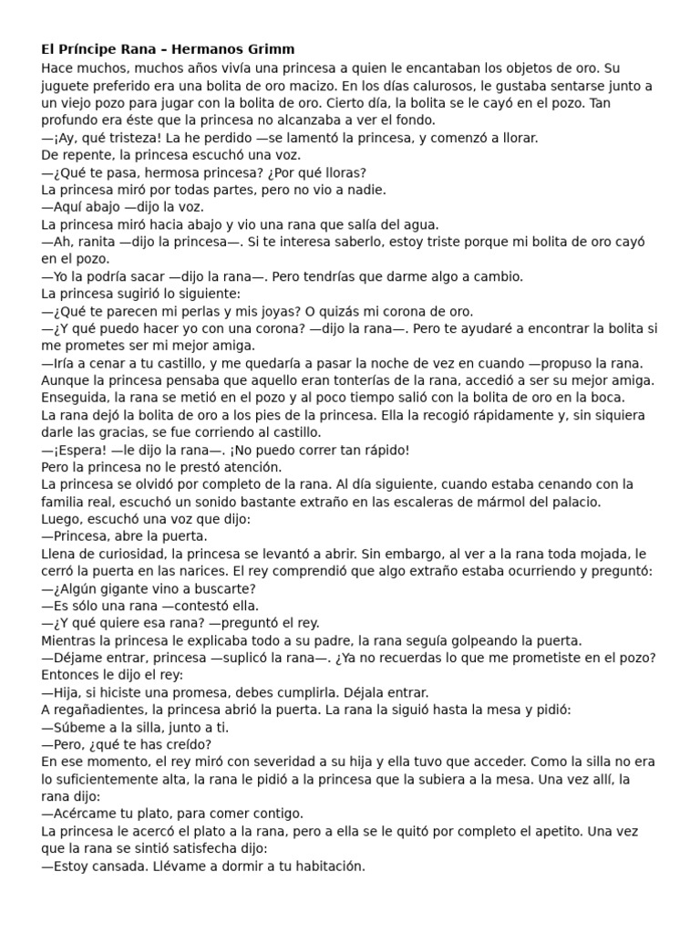 Actividades sobre El Príncipe Rana | PDF | Las emociones | Ira