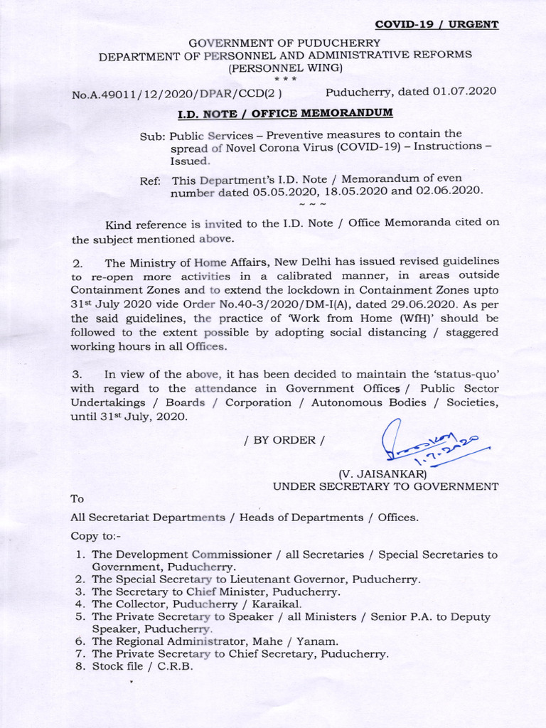 Covid 19 OM1 July 20 | PDF