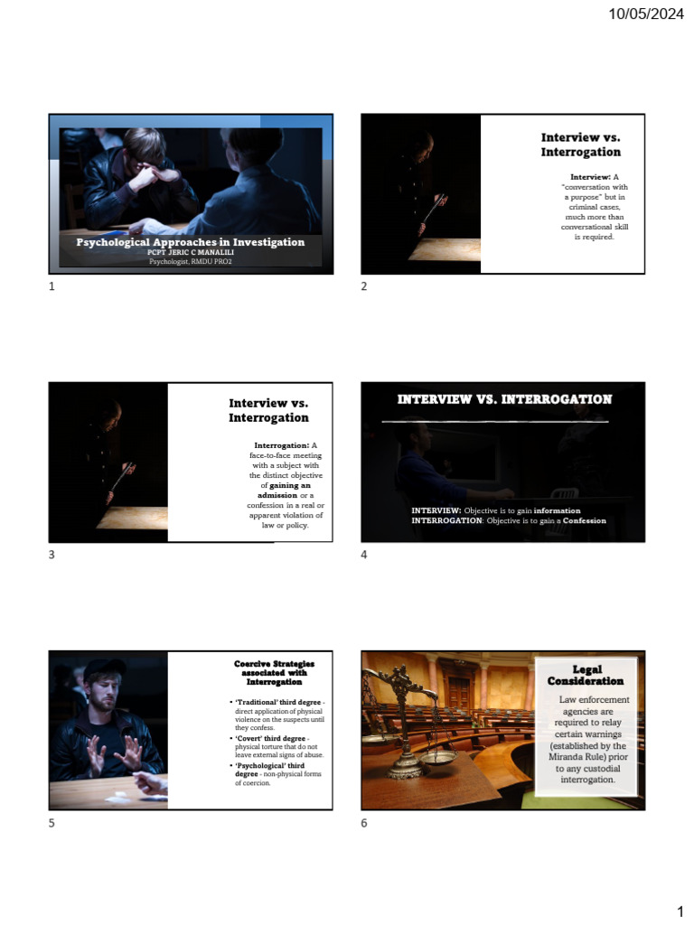 Body Language in Interrogation Insights | PDF | Interrogation | Body ...