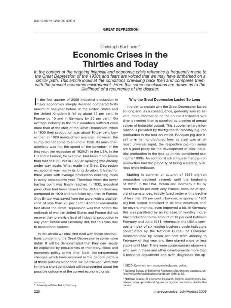 Analyzing the Great Depression's Impact | PDF | Great Depression | Gold ...
