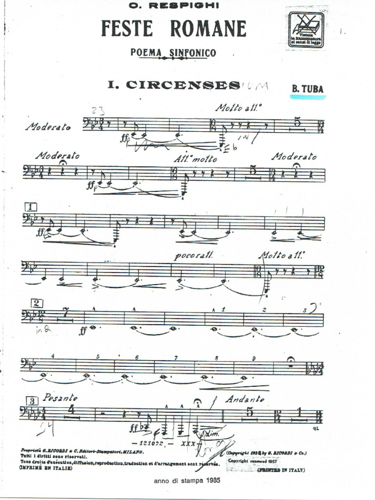 Respighi Feste Romane Brass Tuba | PDF