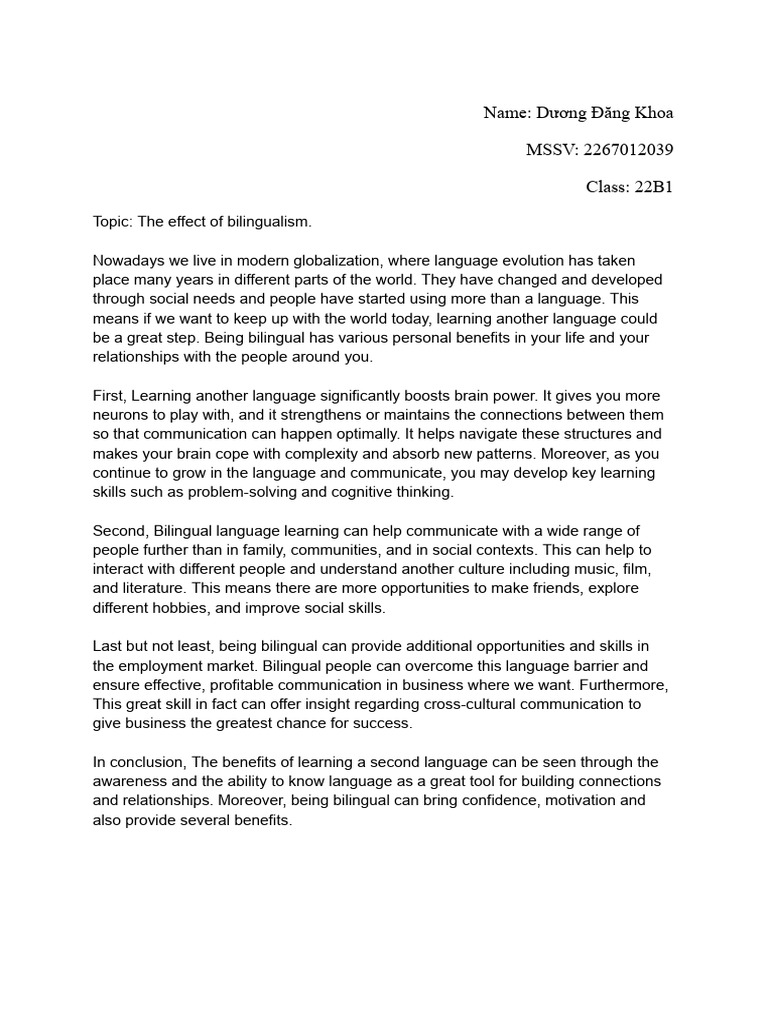 Cause and Effect Bilingual | PDF