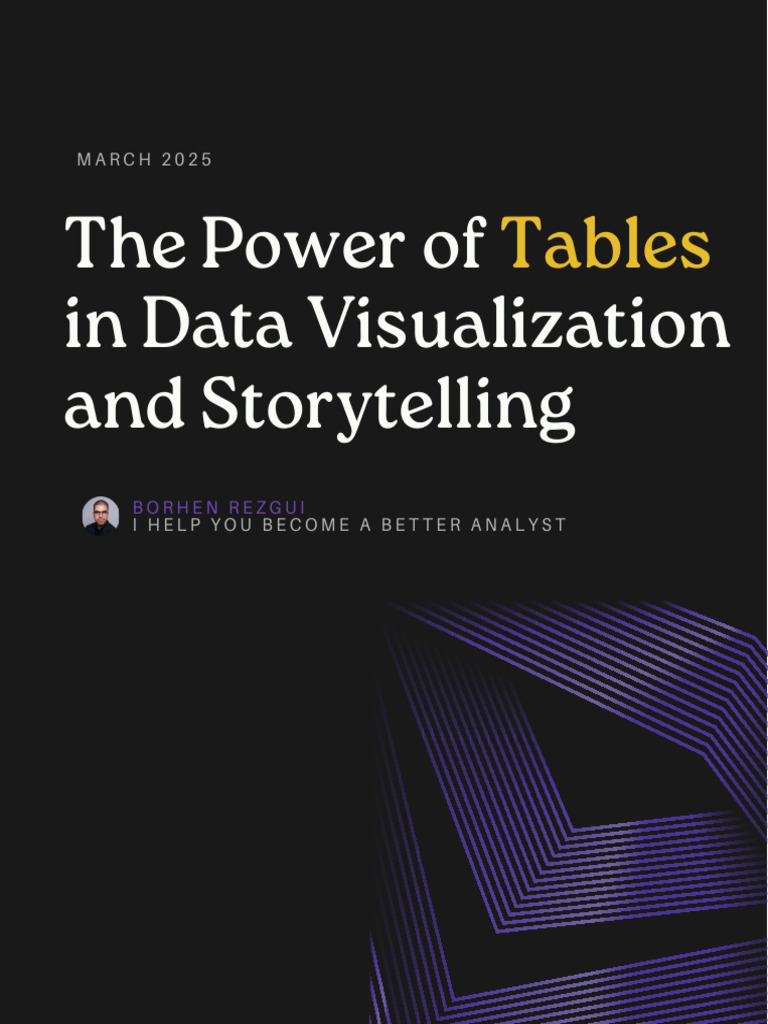 The Power of Tables in Data Visualization and Storytelling | PDF | Information Science | Data ...