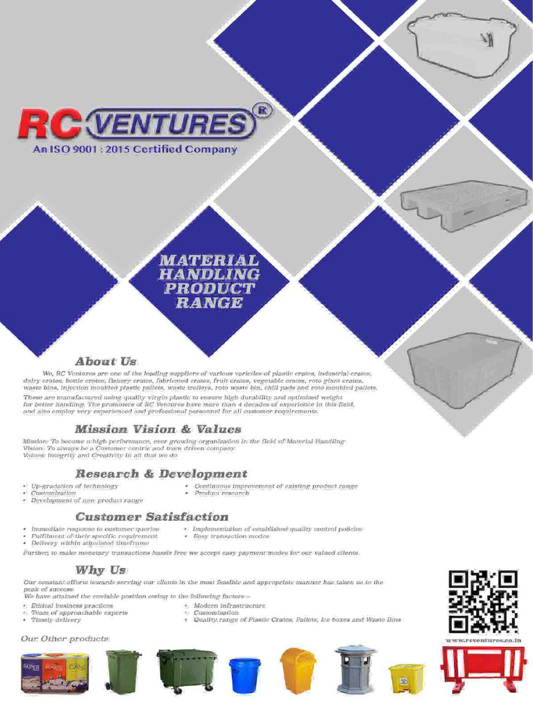 RC Ventures - Material Handling Brochure | PDF