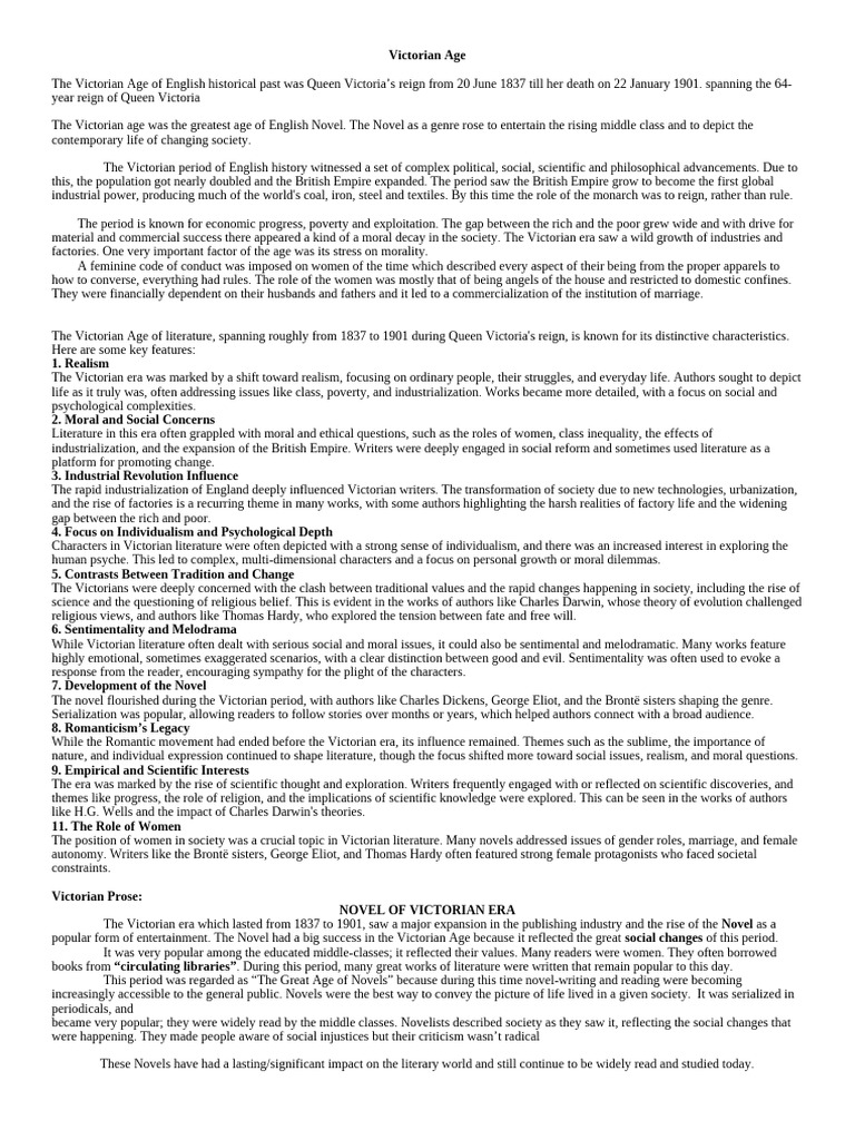 Overview of Victorian Literature | PDF | Metre (Poetry) | Poetry