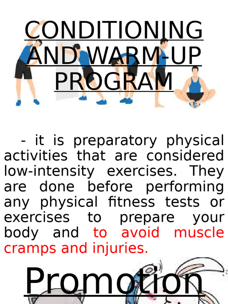 Conditioning and Warm Up Program | PDF