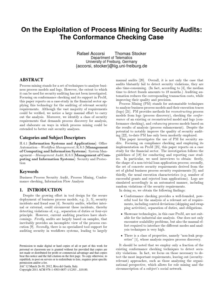10-On the Exploitation of Process Mining for Security Audits_The Conformance Checking Case ...