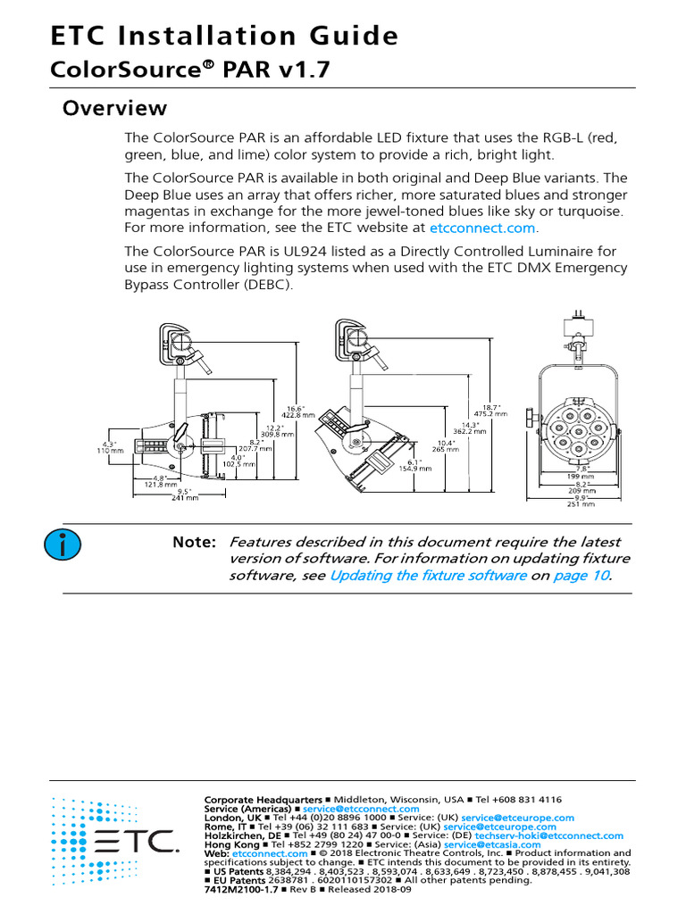 ETC Colorsource Par - Install Guide | PDF | Electrical Engineering ...