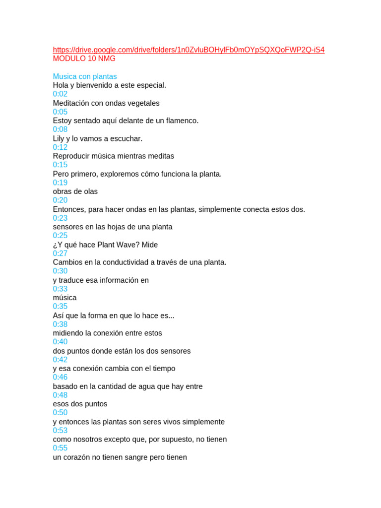 MEDITACION CON MUSICA DE LAS PLANTAS | PDF | Espectro electromagnético | Olas