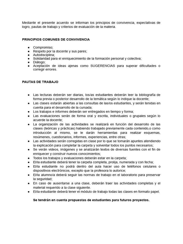 Pautas de Trabajo | PDF | Laboratorios | Aprendizaje